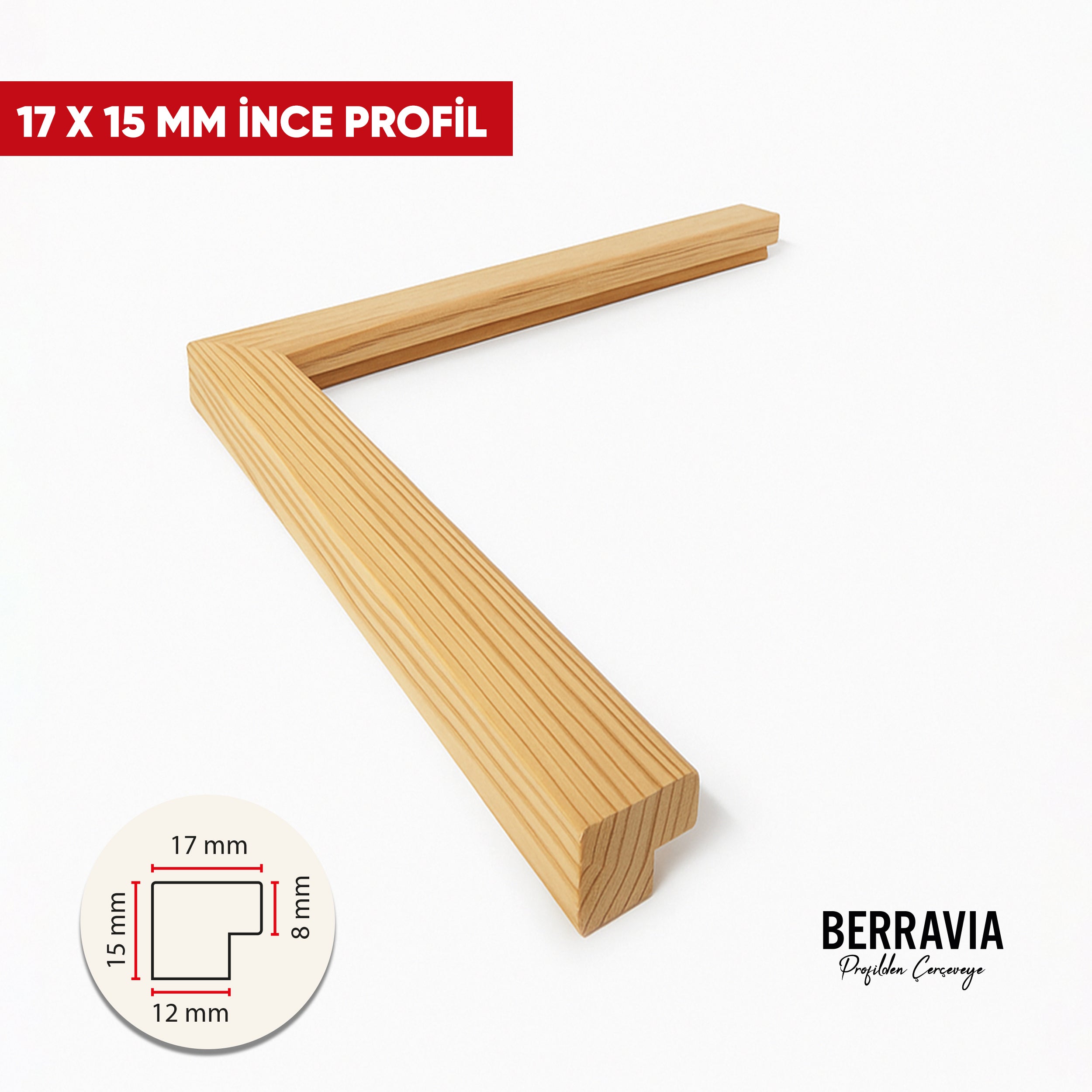 AHŞAP PROFİL - 17 X 15 MM - METRE FİYATI – Berravia